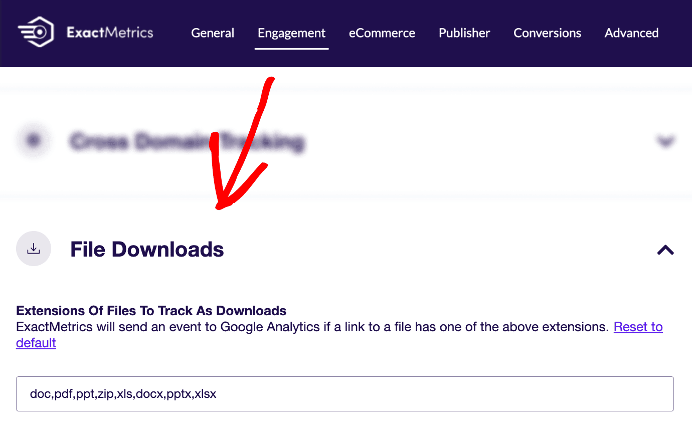 How to Change File Downloads Tracking Settings - ExactMetrics