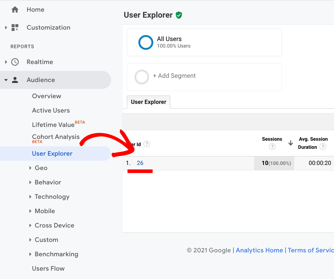 User ID Tracking vs Logged In Custom Dimension - ExactMetrics