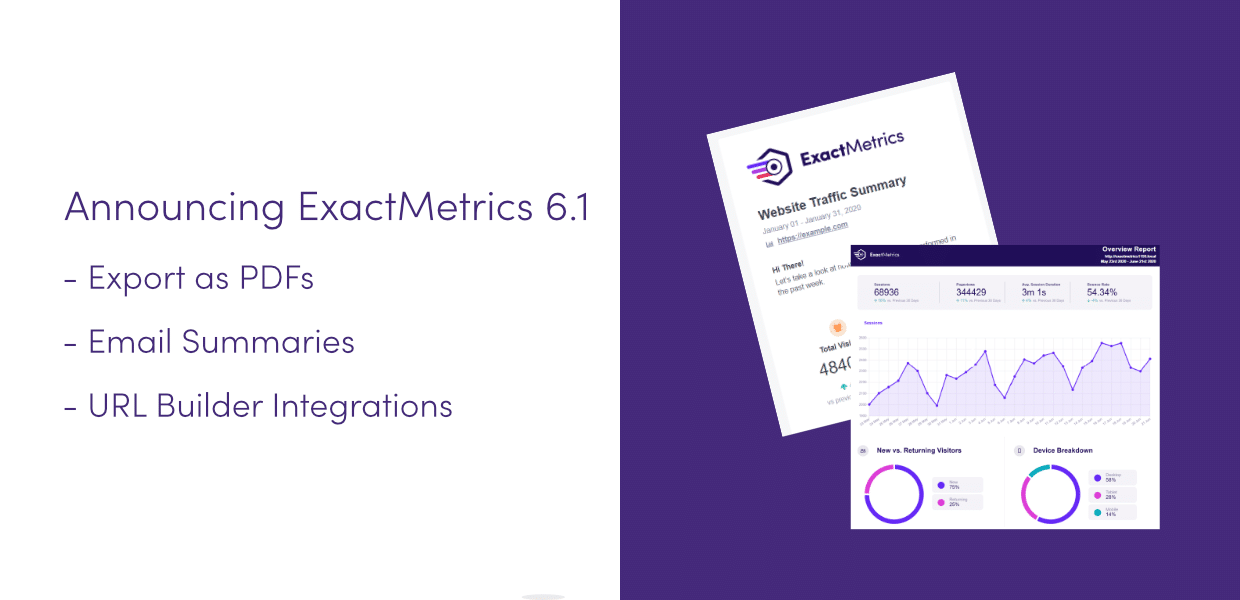 Announcing ExactMetrics 6.1 – Email Summaries, PDF Exports, and More