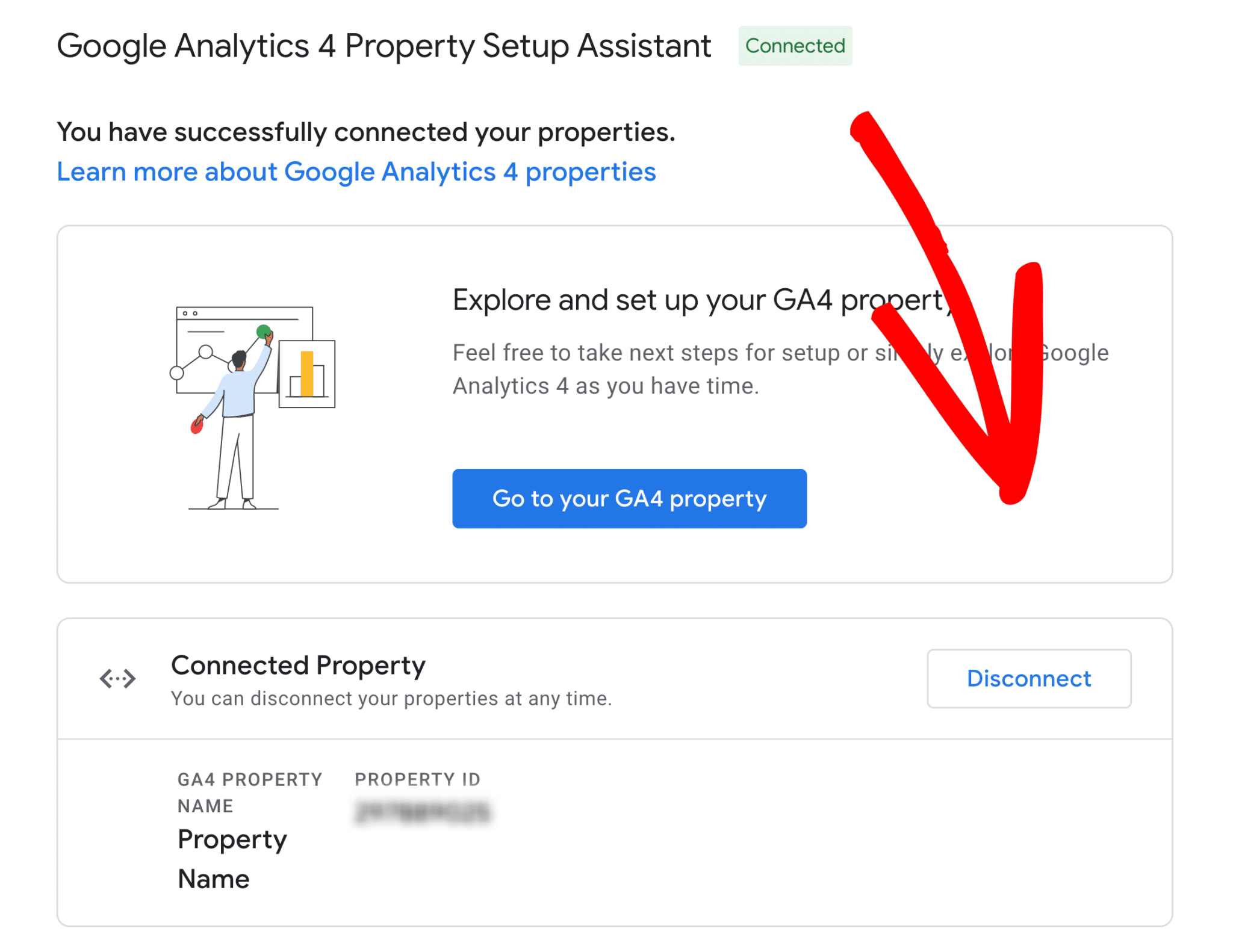 How to disconnect your GA4 and UA property within the GA4 Setup Assistant - ExactMetrics